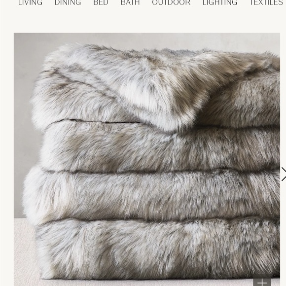Restoration Hardware | Bedding | Restoration Hardware Faux Fur Throw ...